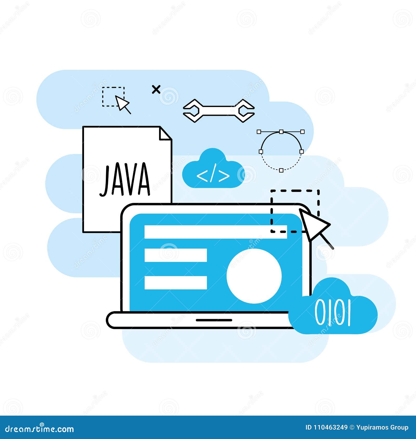 Website Process Information To Programming Technology Stock Vector ...