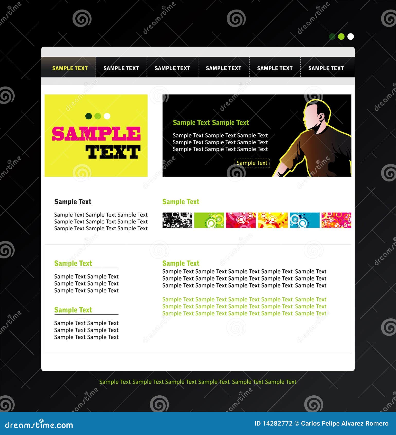 Website profile template stock vector. Illustration of clean - 14282772