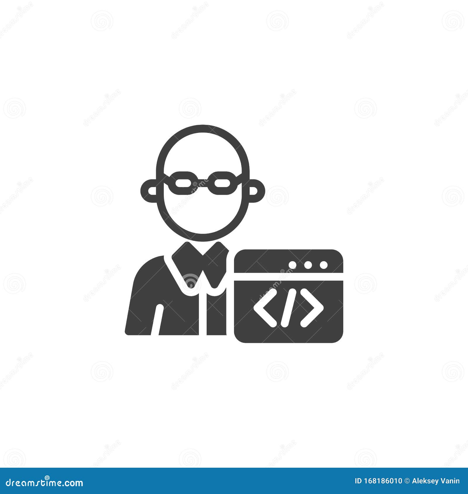 Website Programmer Web Coding Vector Icon Stock Vector - Illustration ...