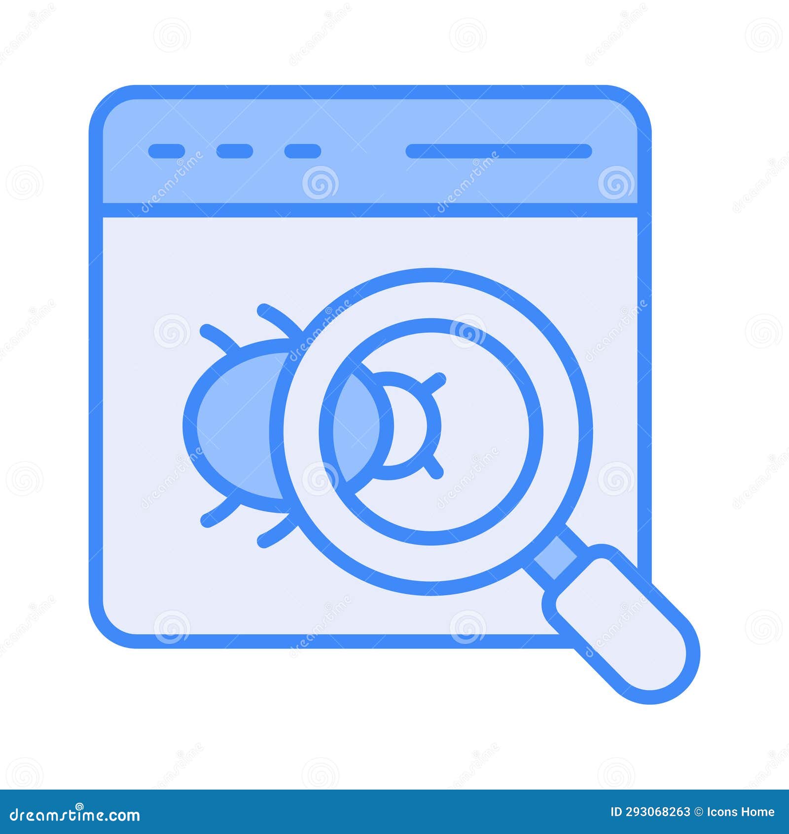 Website Programming, Bug Finding. Developer with Magnifier Stock Vector ... Website Programming, Bug Finding. Developer with Magnifier Stock Vector ...