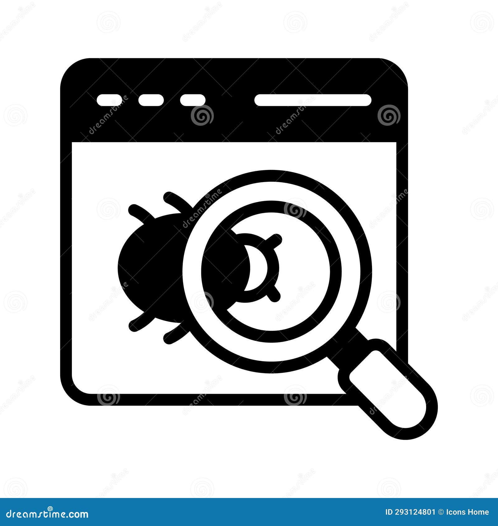 Website Programming, Bug Finding. Developer with Magnifier Stock ... Website Programming, Bug Finding. Developer with Magnifier Stock ...