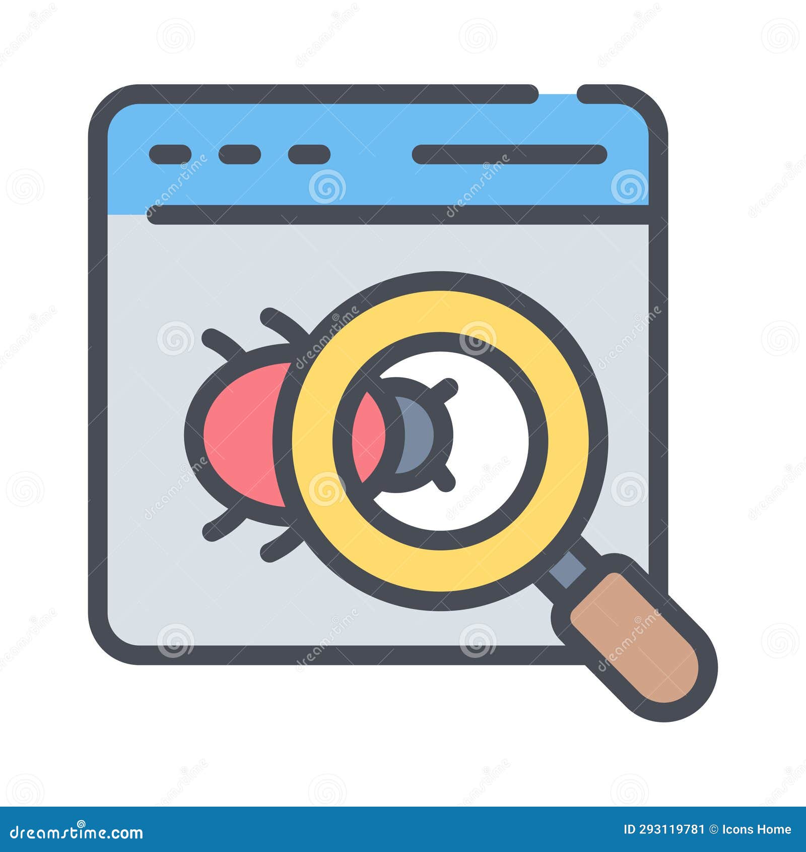 Website Programming, Bug Finding. Developer with Magnifier Stock ... Website Programming, Bug Finding. Developer with Magnifier Stock ...