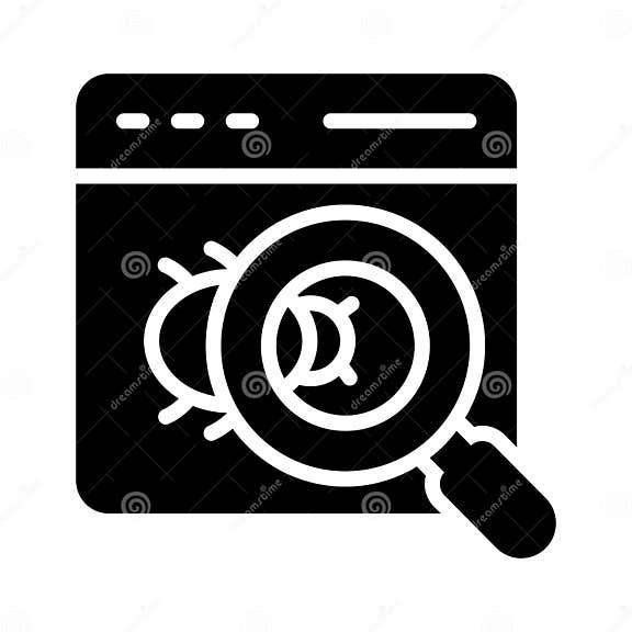 Website Programming, Bug Finding. Developer with Magnifier Stock Vector ...