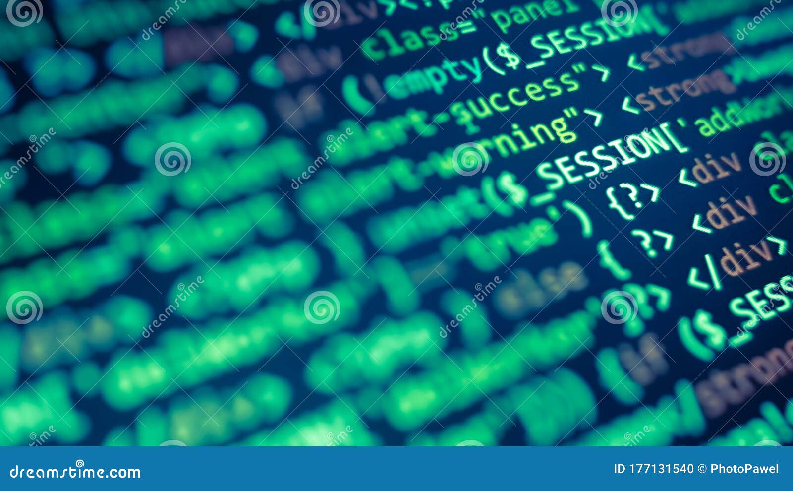 Website Programming Code. Developer Working on Software Code Stock ...