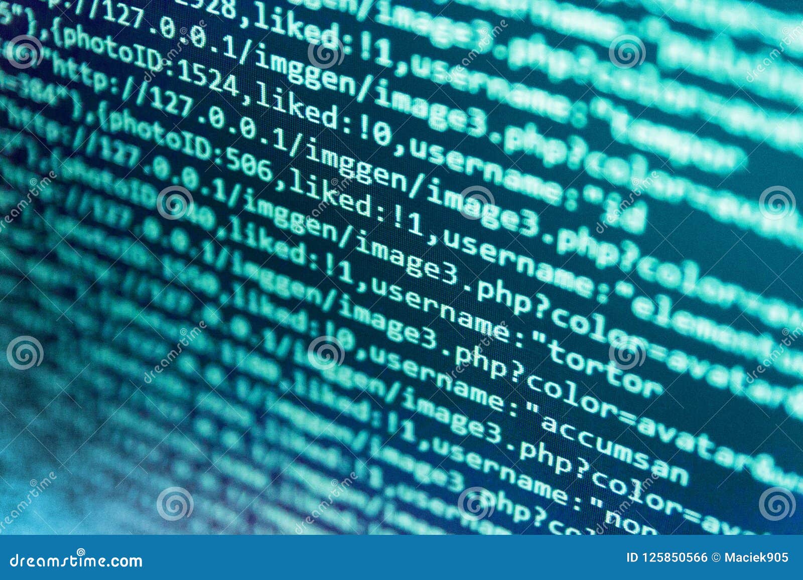 . Programming Code on Computer Screen Stock Photo - Image of meta ...