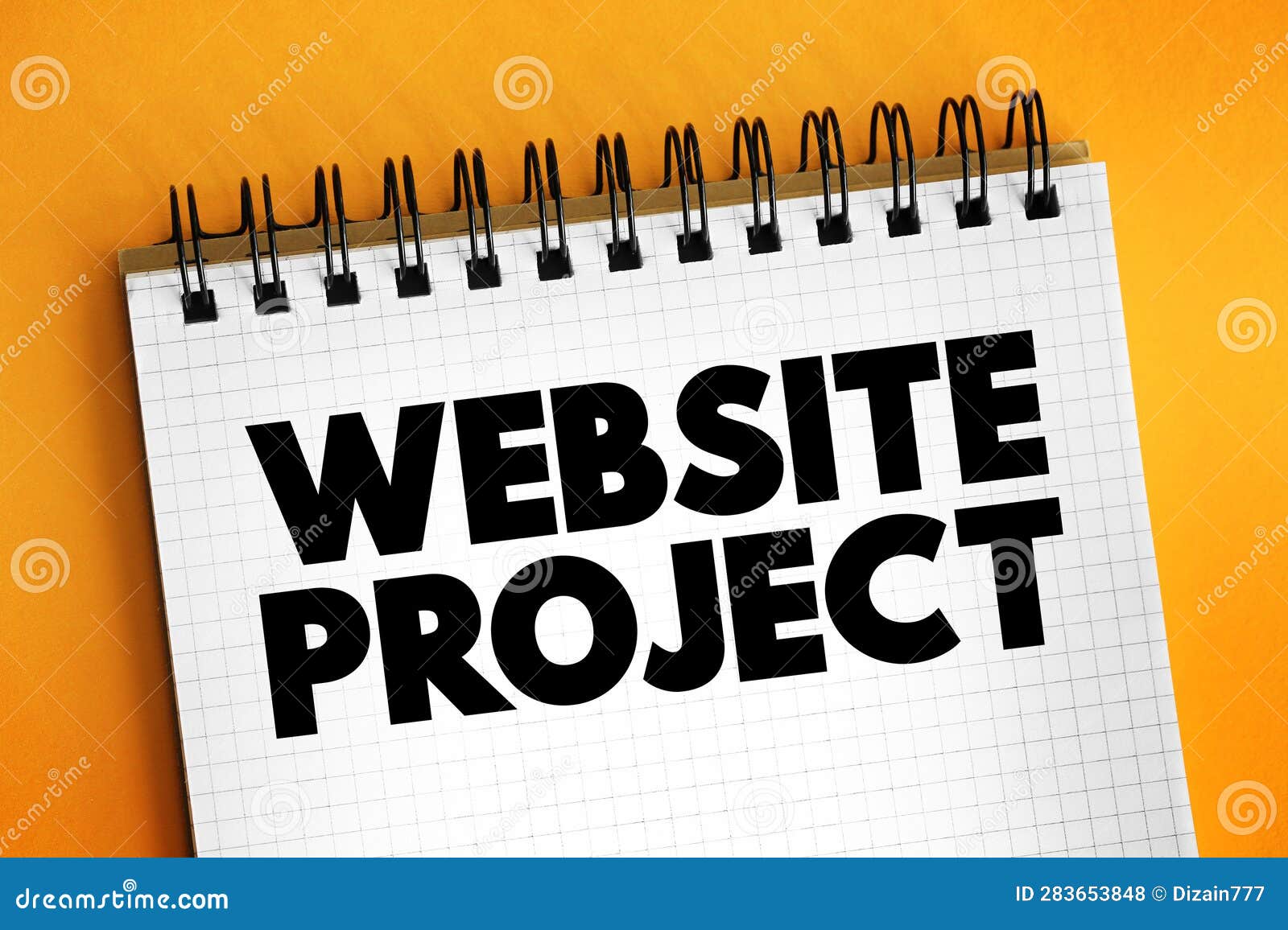 Website Project Text Concept for Presentations and Reports Stock Photo ...