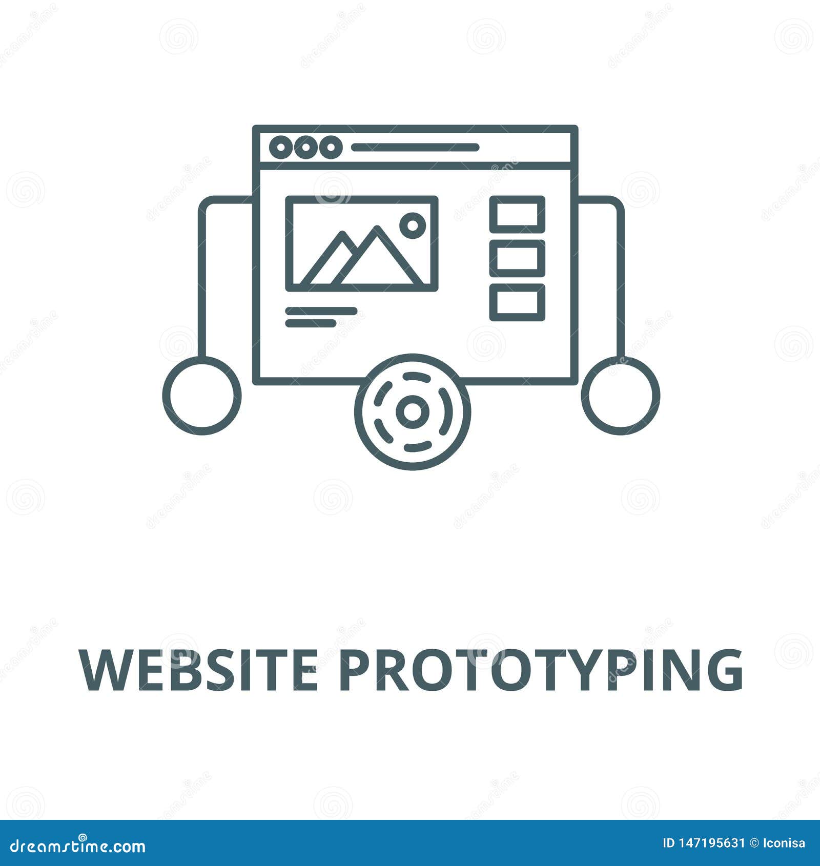 Prototyping Linear Icon. Modern Outline Prototyping Logo Concept ...