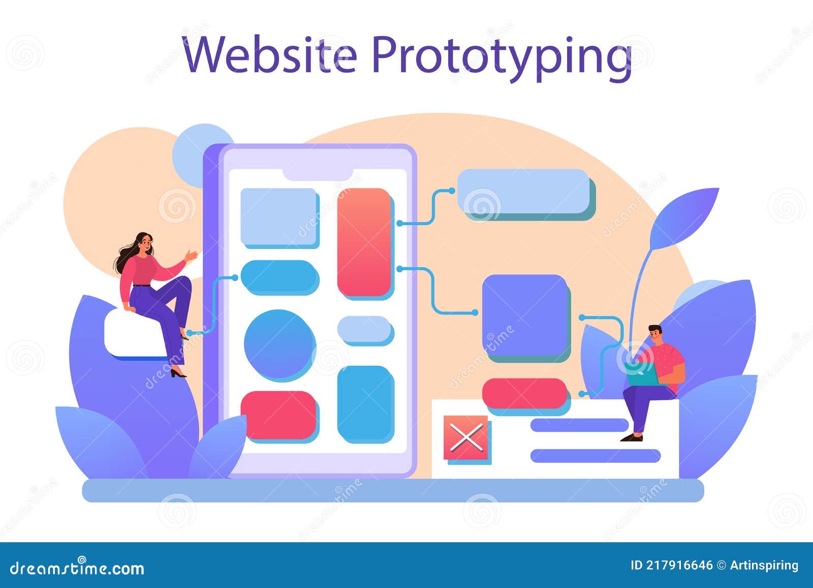 Website Prototyping. Web Page Modeling, Interface Development Stock ...