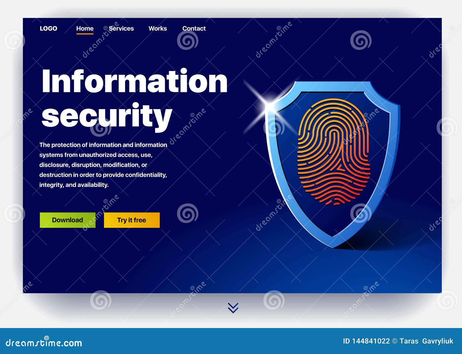Website Providing the Service of Information Security Stock Vector ...