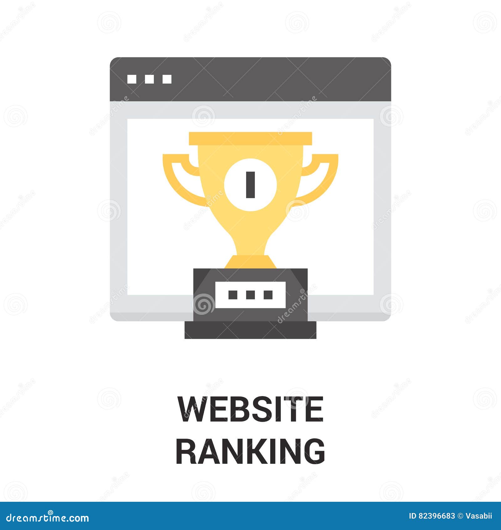 Website ranking icon stock vector. Illustration of quality - 82396683