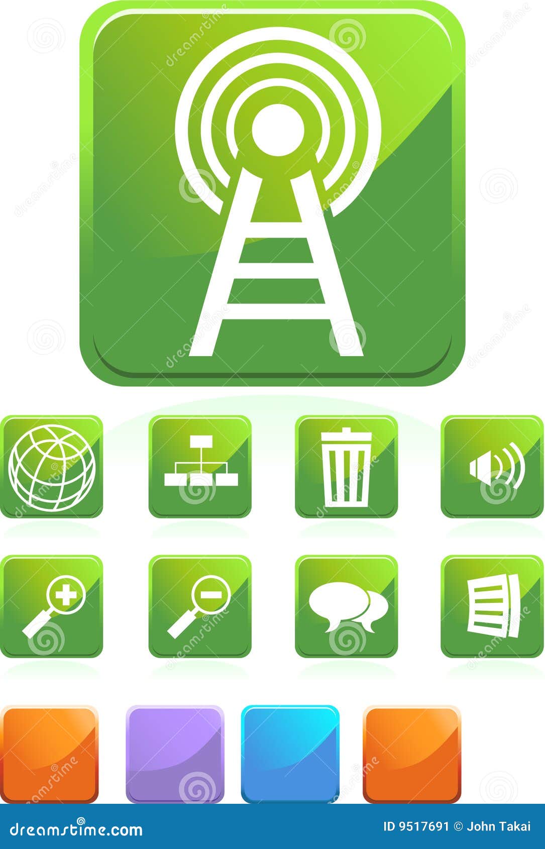 Website Round Button Set stock vector. Illustration of icon - 9517691