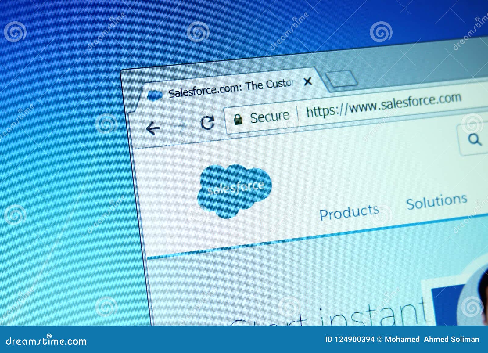 Salesforce website editorial stock image. Image of icons - 124900394