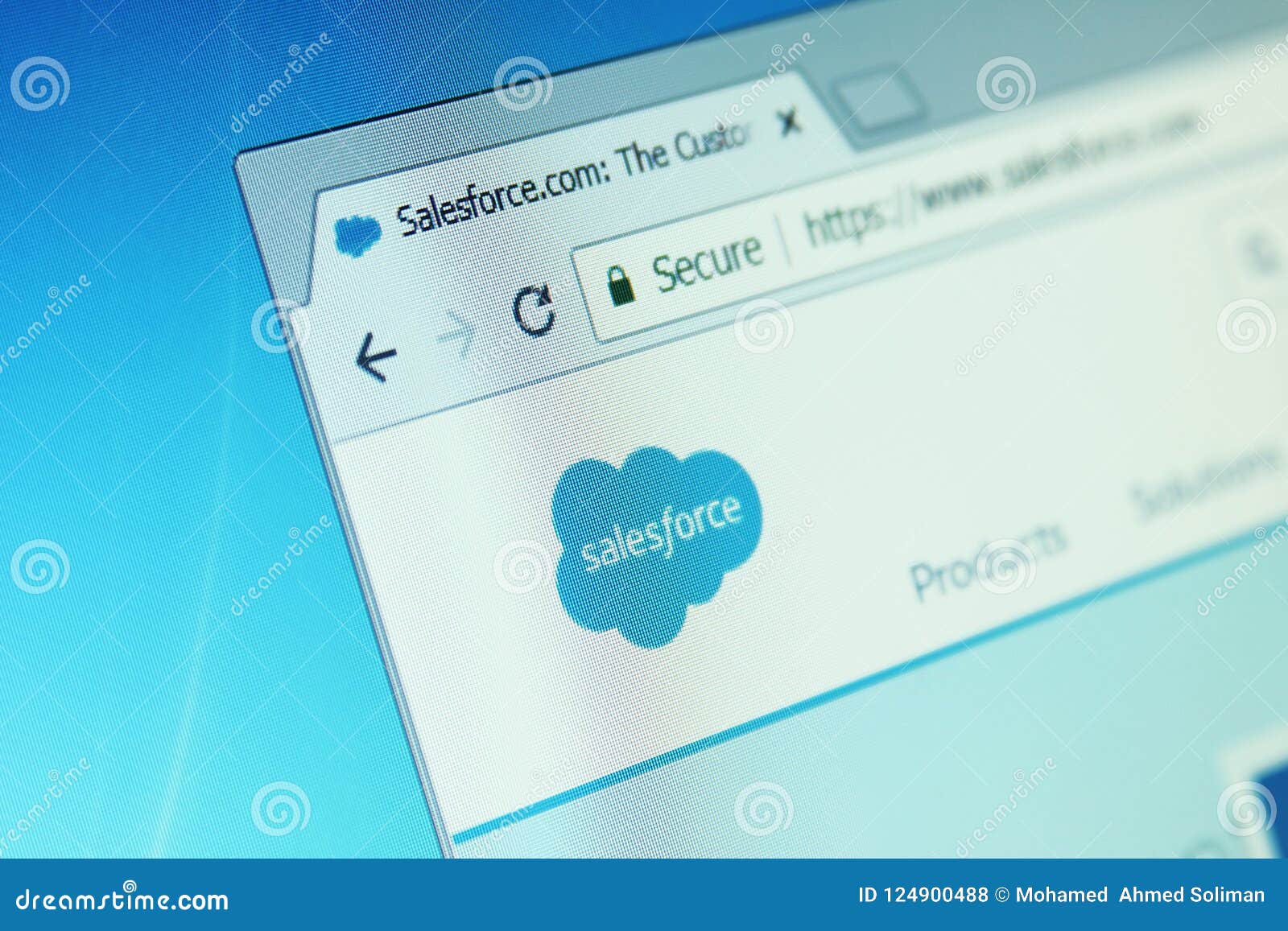 Salesforce website editorial stock photo. Image of logos - 124900488