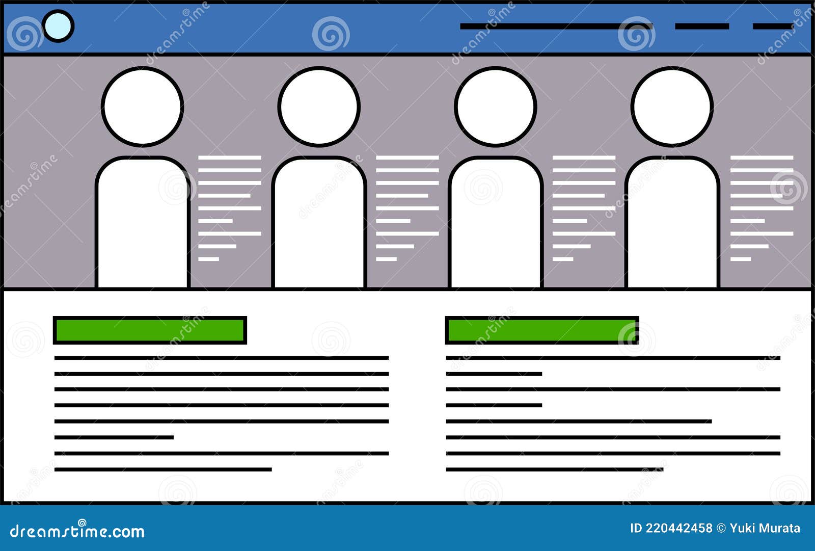 Website screen view stock vector. Illustration of homepages - 220442458