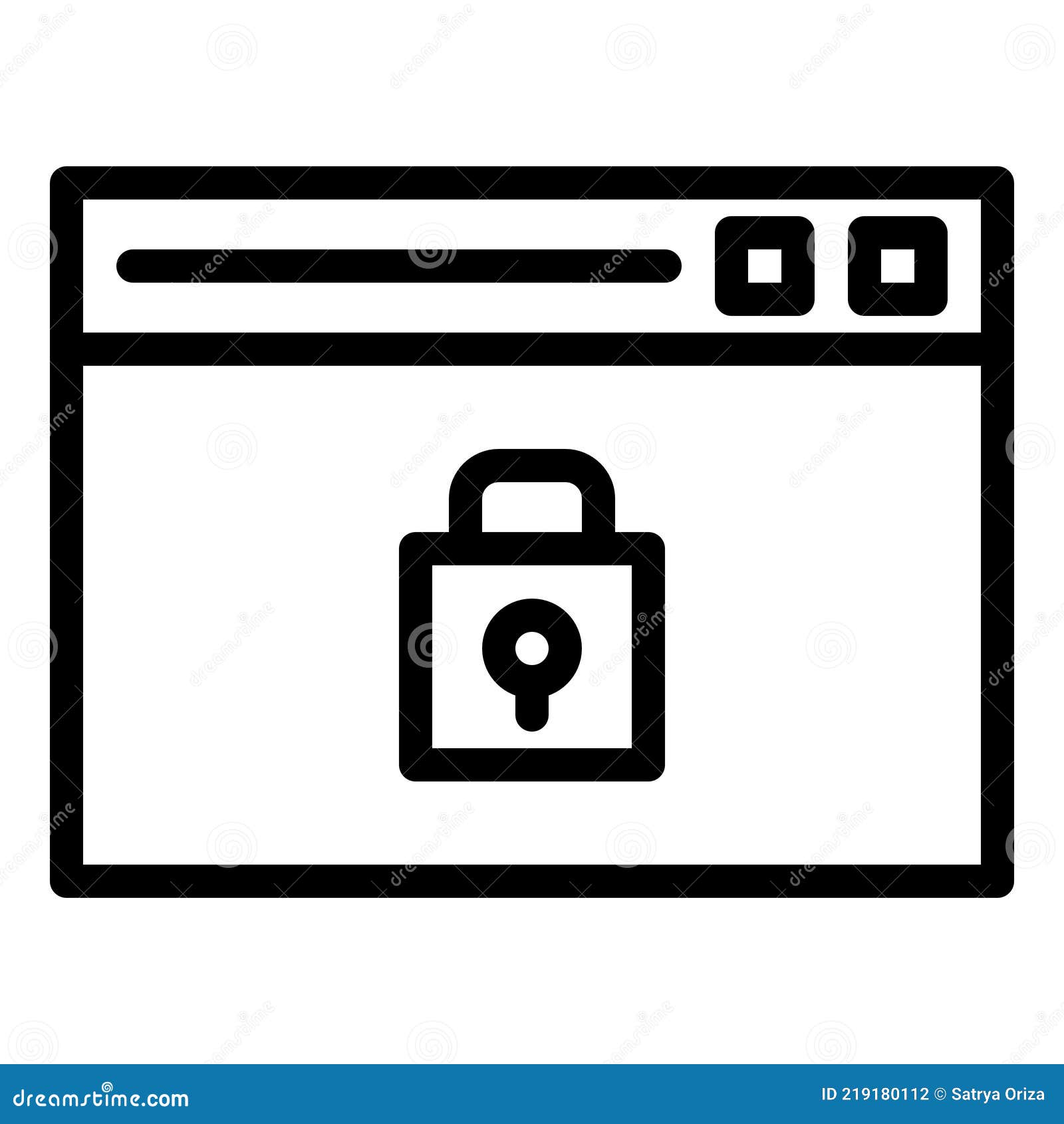 Website Secure Page Line Style Icon for Application and Website Stock ...