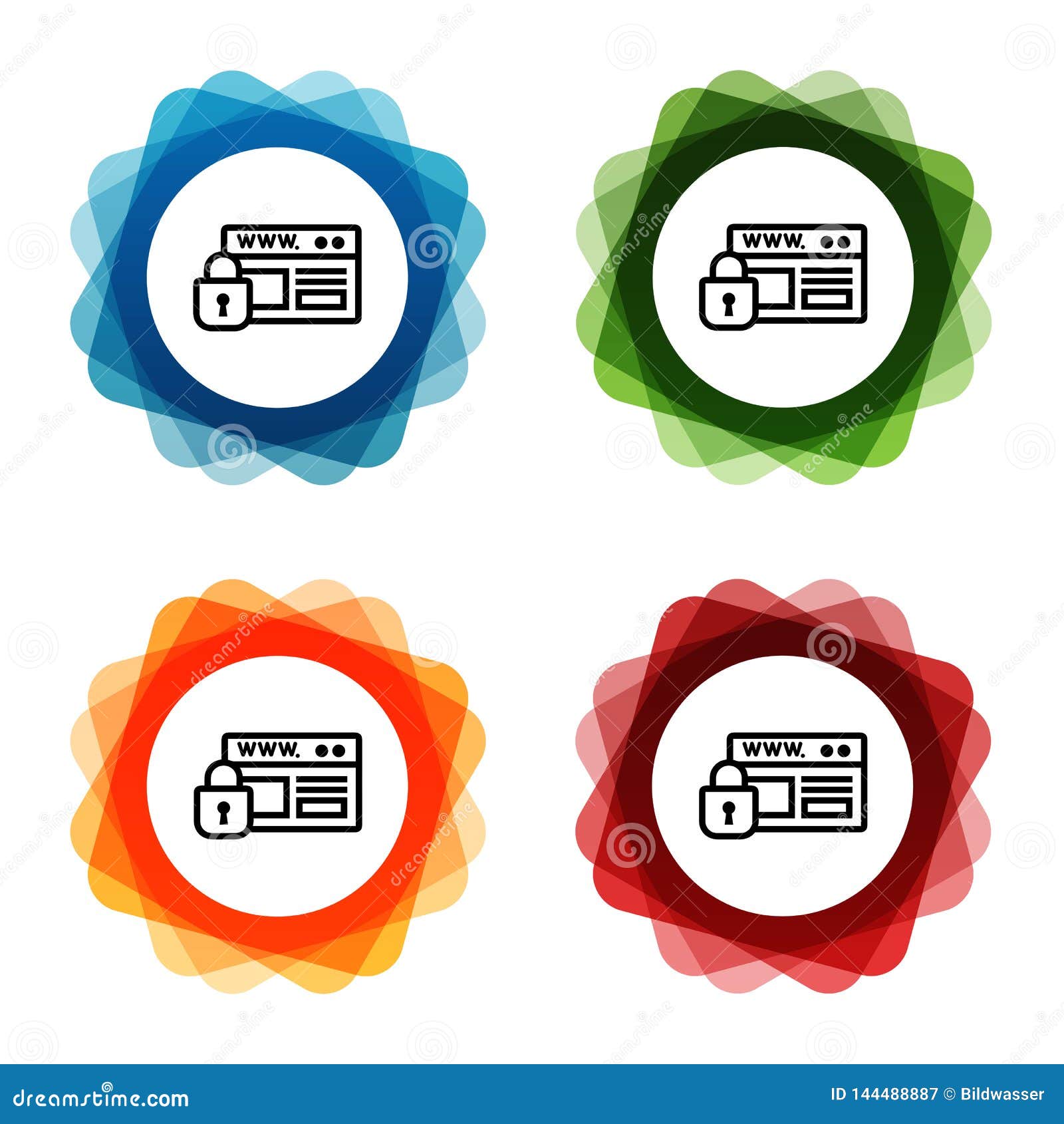 Website Security Https Padlock Icons. Eps10 Vector Stock Vector ...