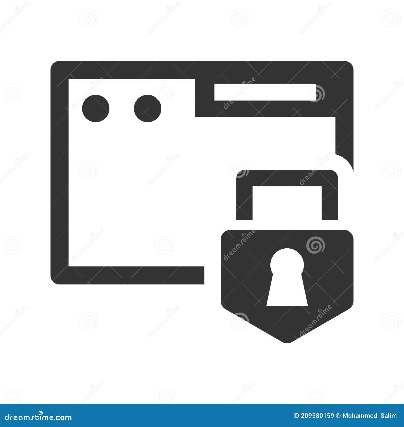 Website Security Icon. Vector Graphics Stock Vector - Illustration of ...