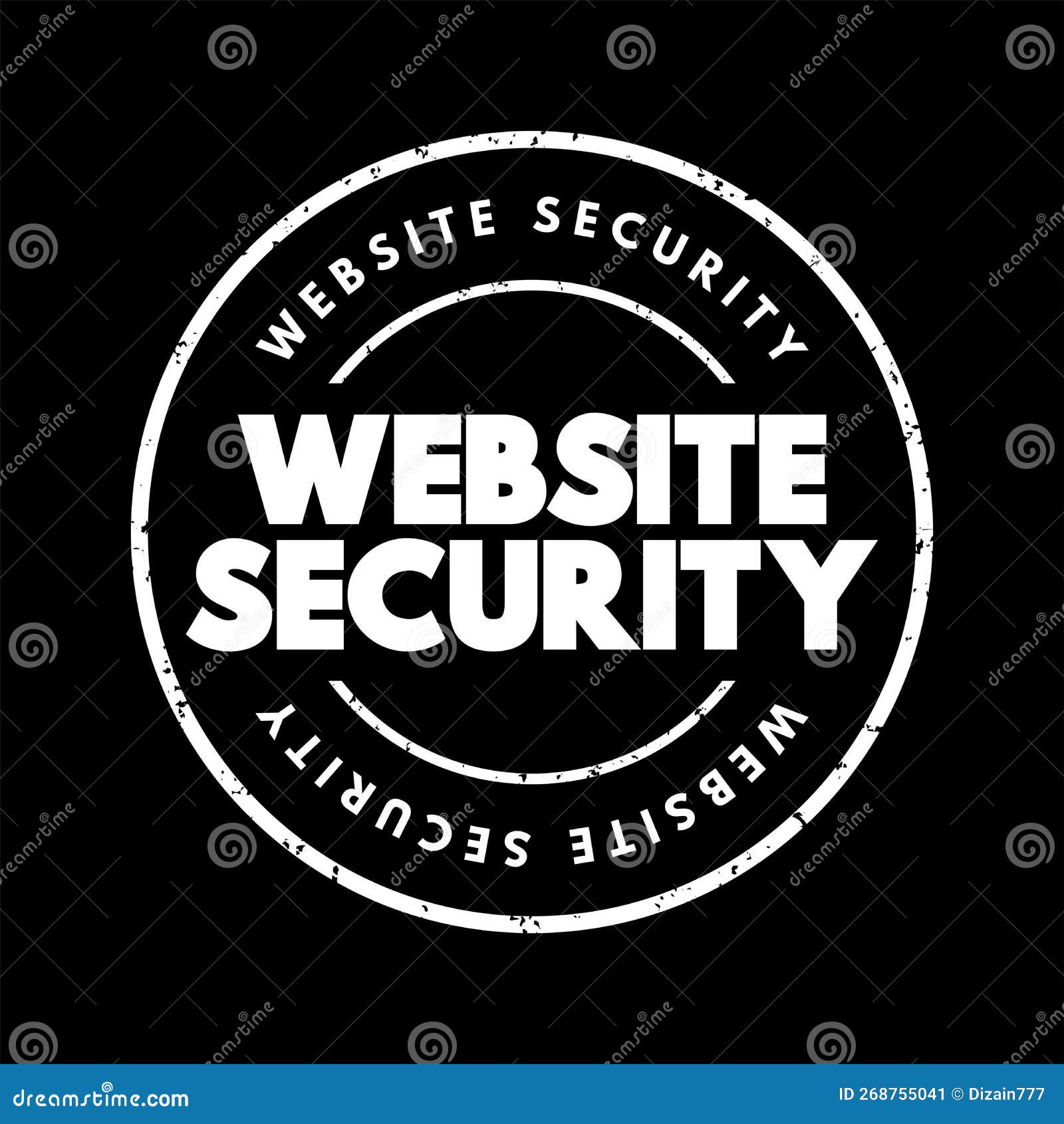 Website Security Text Stamp, Concept Background Stock Illustration - Illustration of connect ...