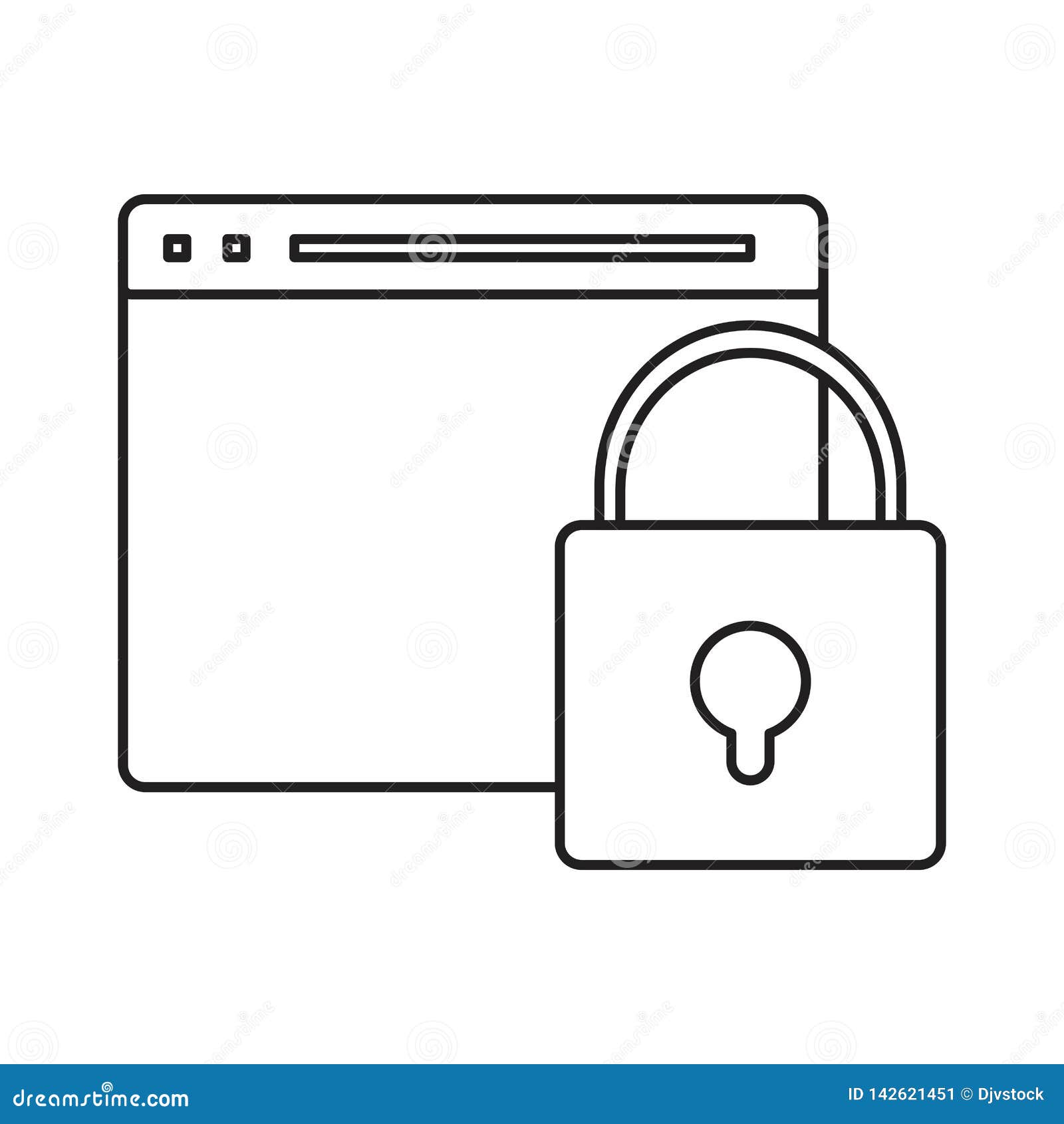 Website Security on White Background Stock Vector - Illustration of ...