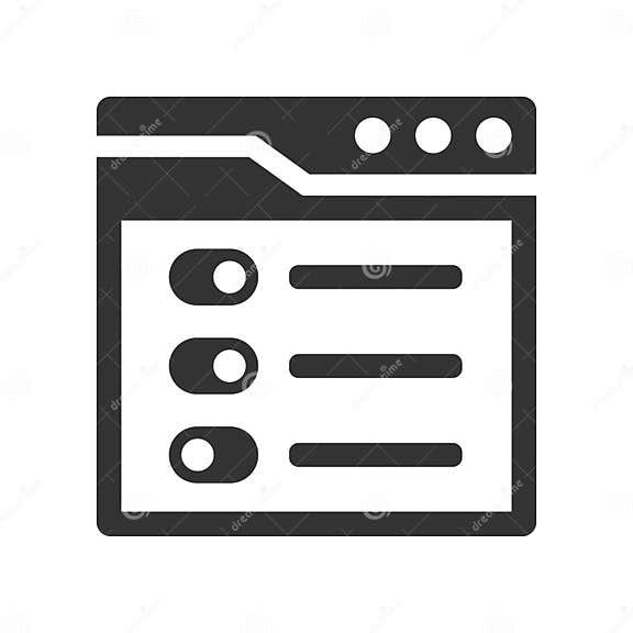 Website Setting Interface Icon Stock Vector - Illustration of website ...
