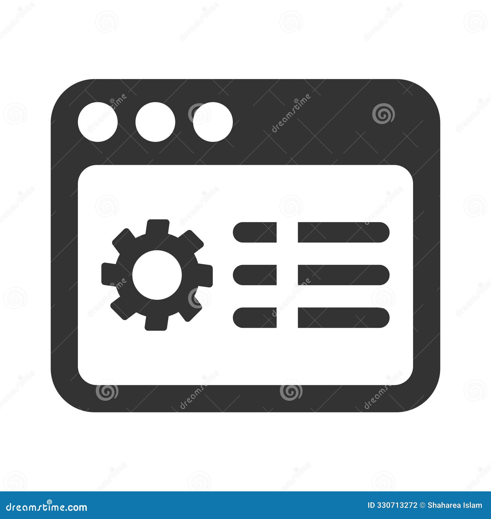 Website settings Icon stock vector. Illustration of development - 330713272