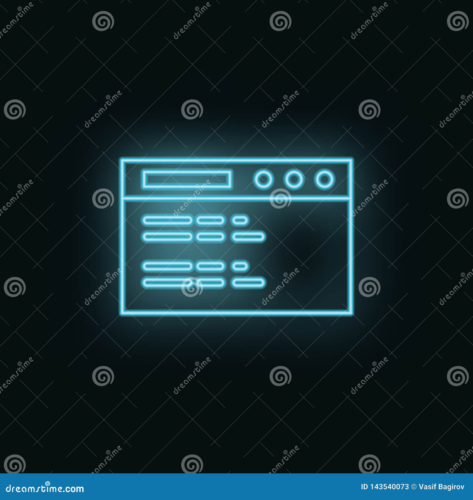 Website, Site, Neon, Icon. Web Development Vector Icon Stock ...