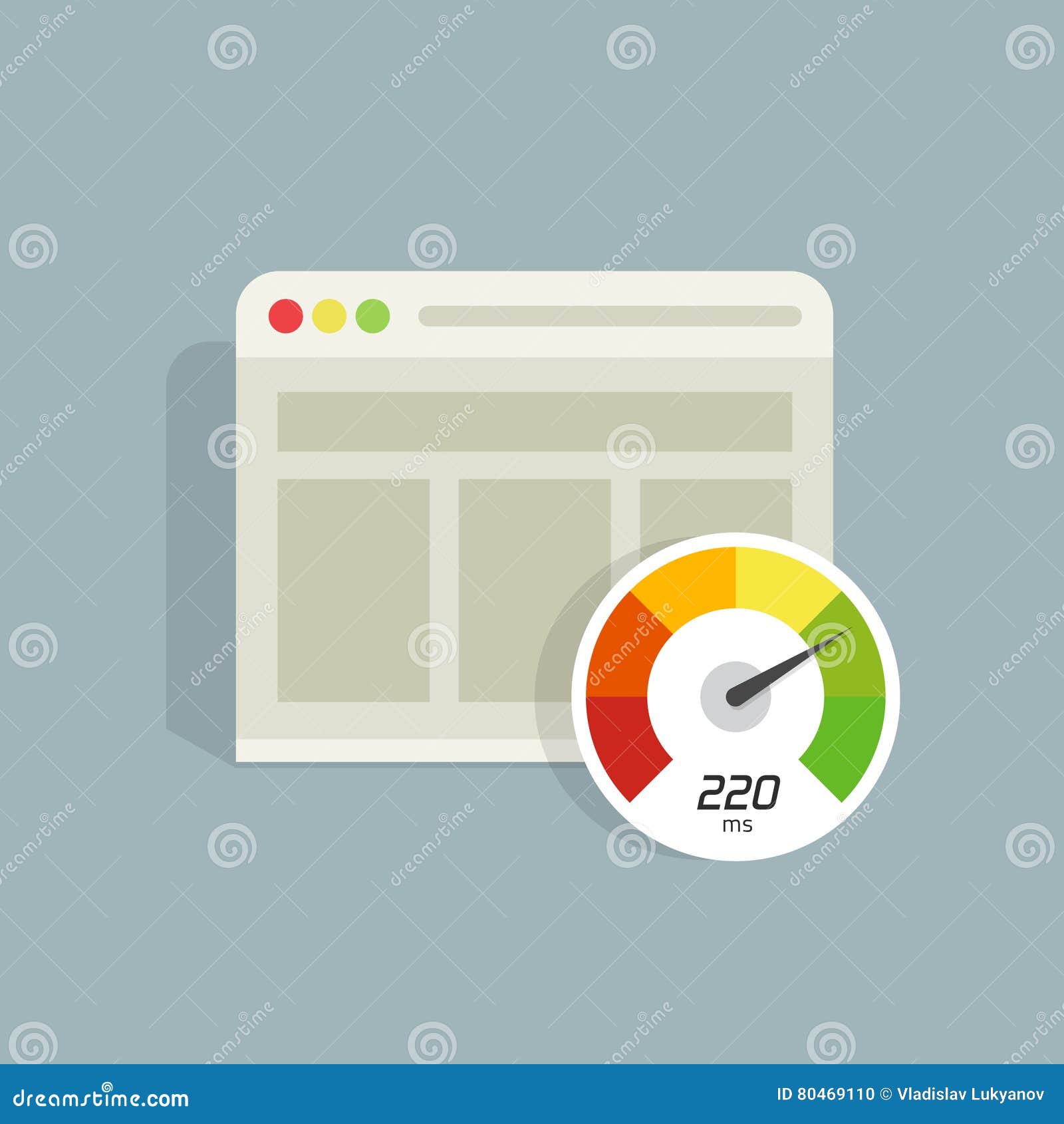 Website Speed Test Symbol. Webpage And Dashboard Line Icon, Outline ...