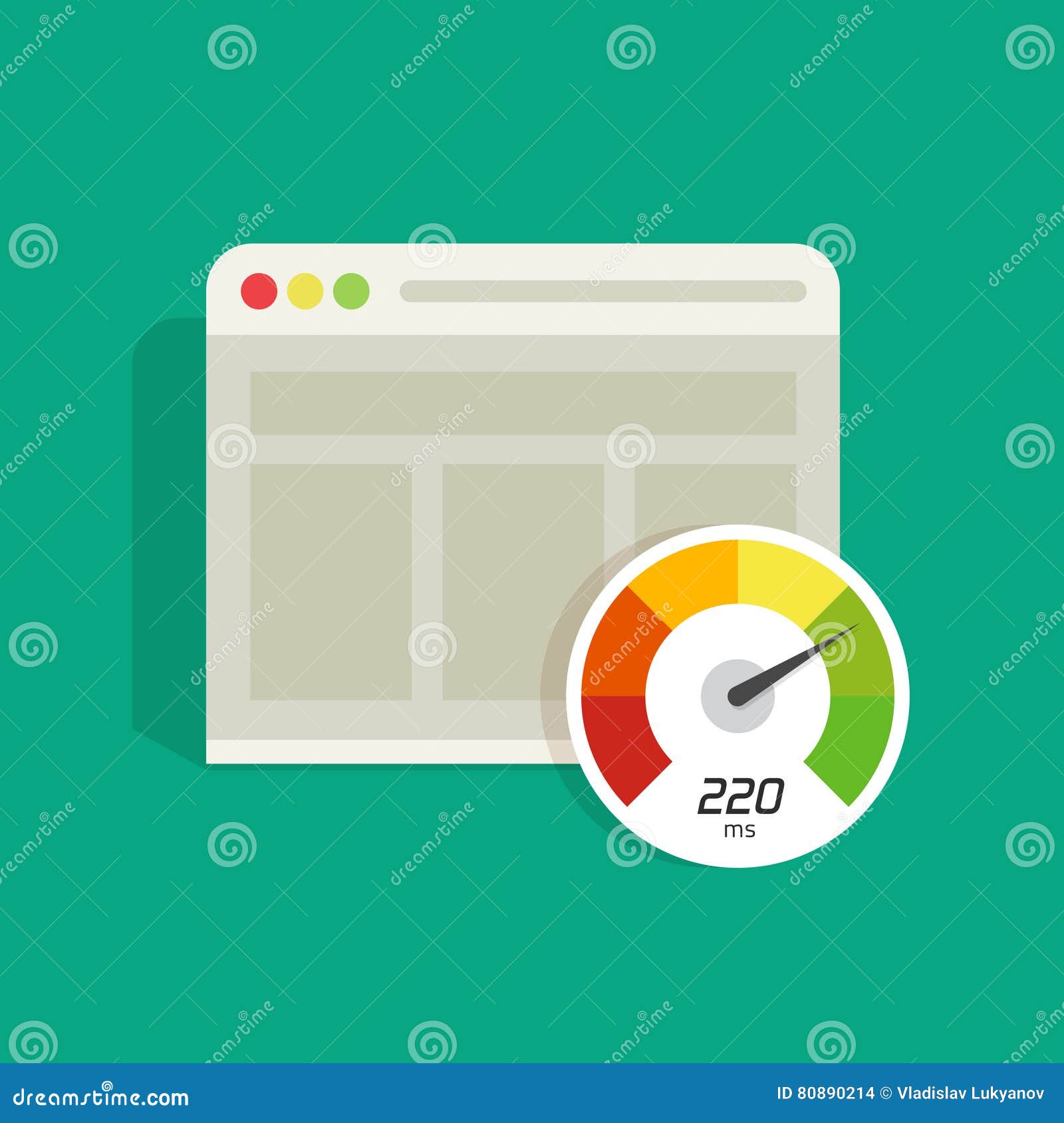 Website Speed Loading Time Vector Icon, Web Browser Seo Stock Vector ...