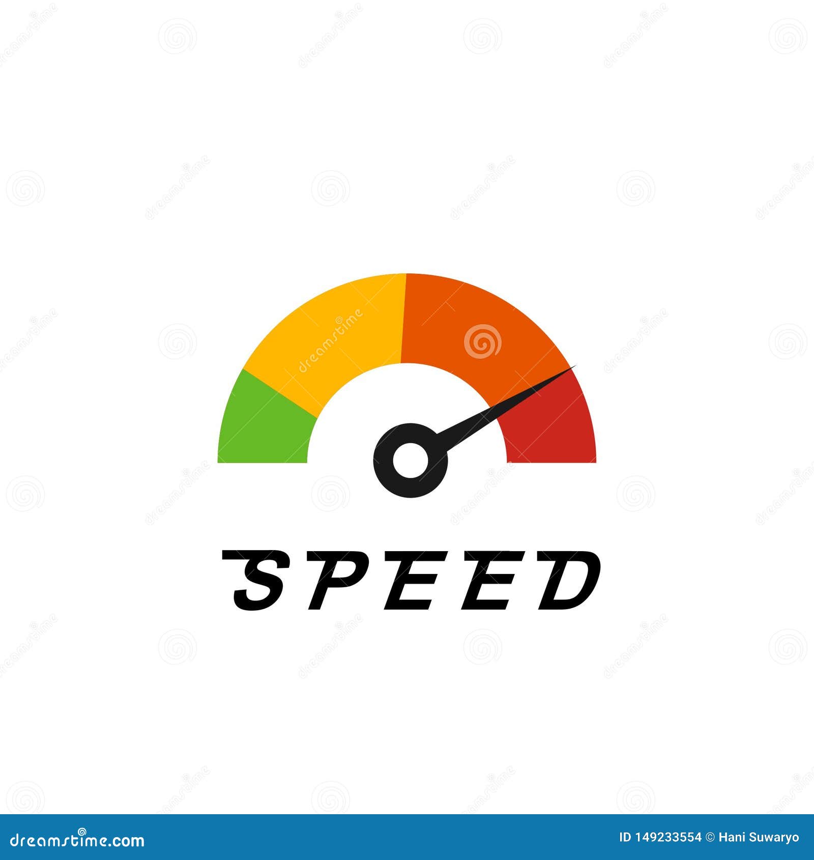 Website Speed Loading Time. Web Browser with Speedometer Test Showing ...