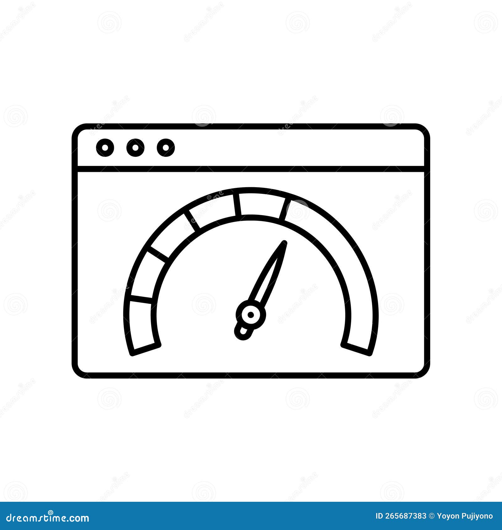 Website Speed Meter Icon with Browser and Internet Speed Speedometer ...