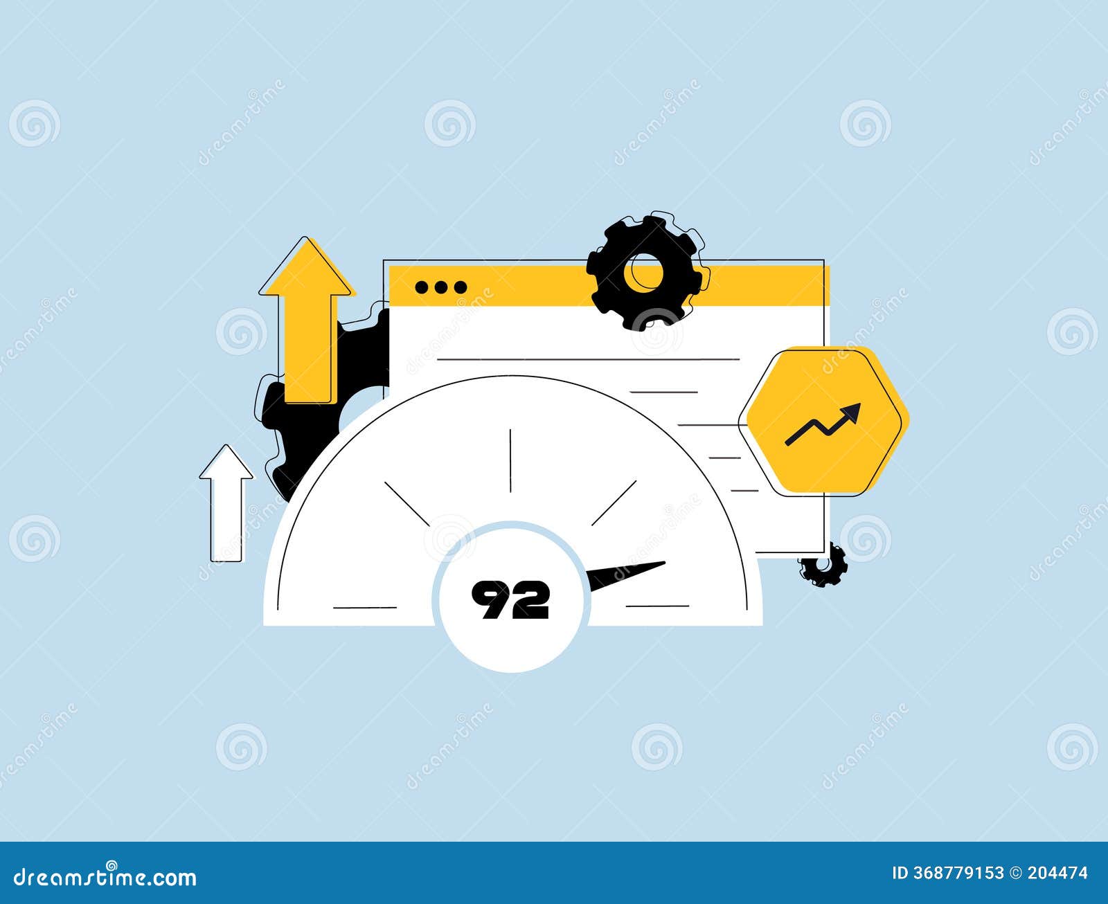Website Speed Test Symbol. Webpage And Dashboard Line Icon, Outline ...