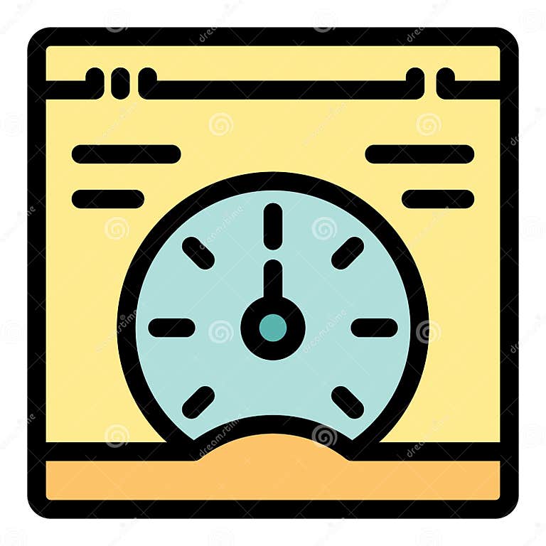 Website Speed Test Showing Fast Loading Time Icon Stock Illustration ...
