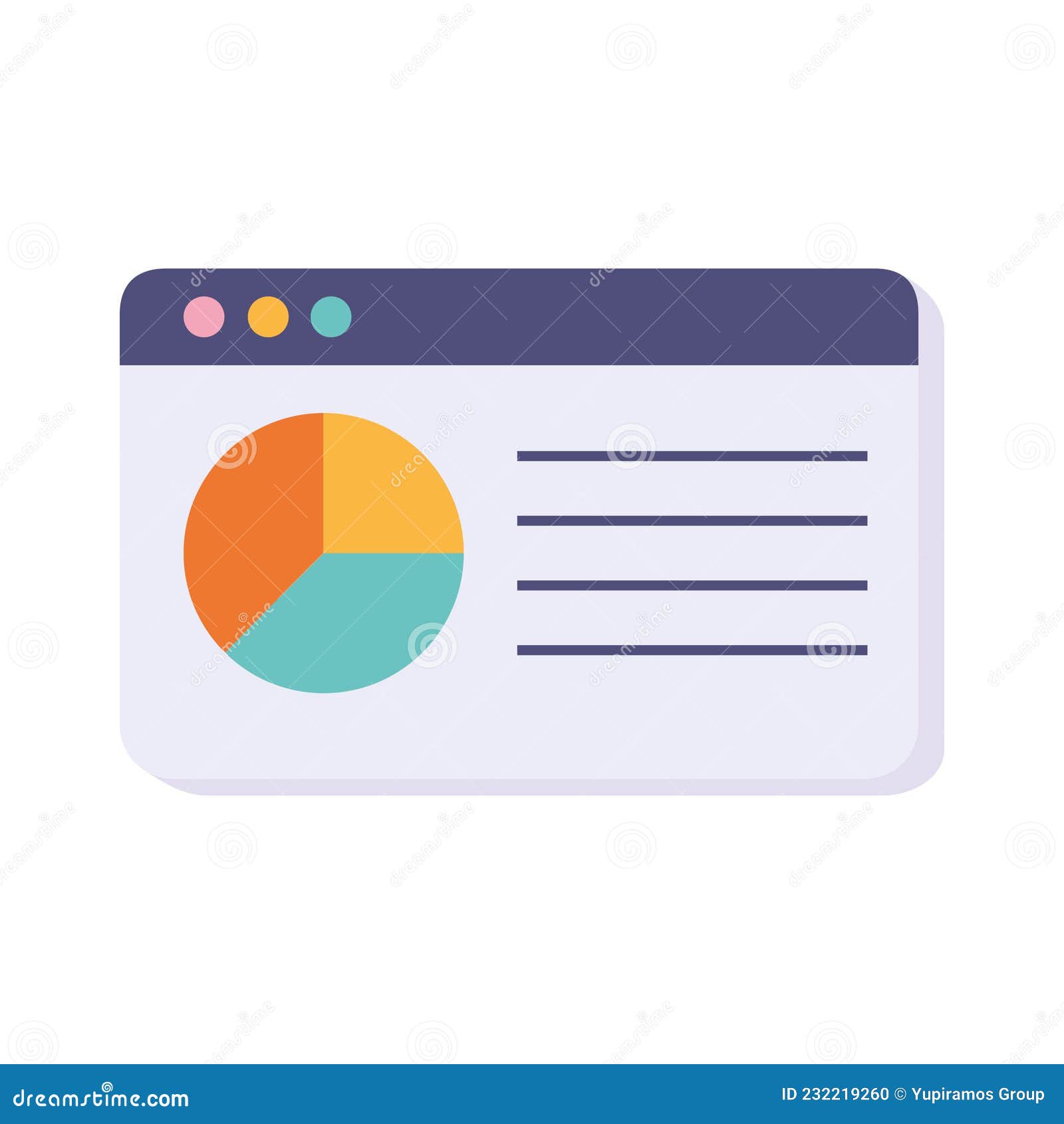 Website statistics chart stock vector. Illustration of layout - 232219260