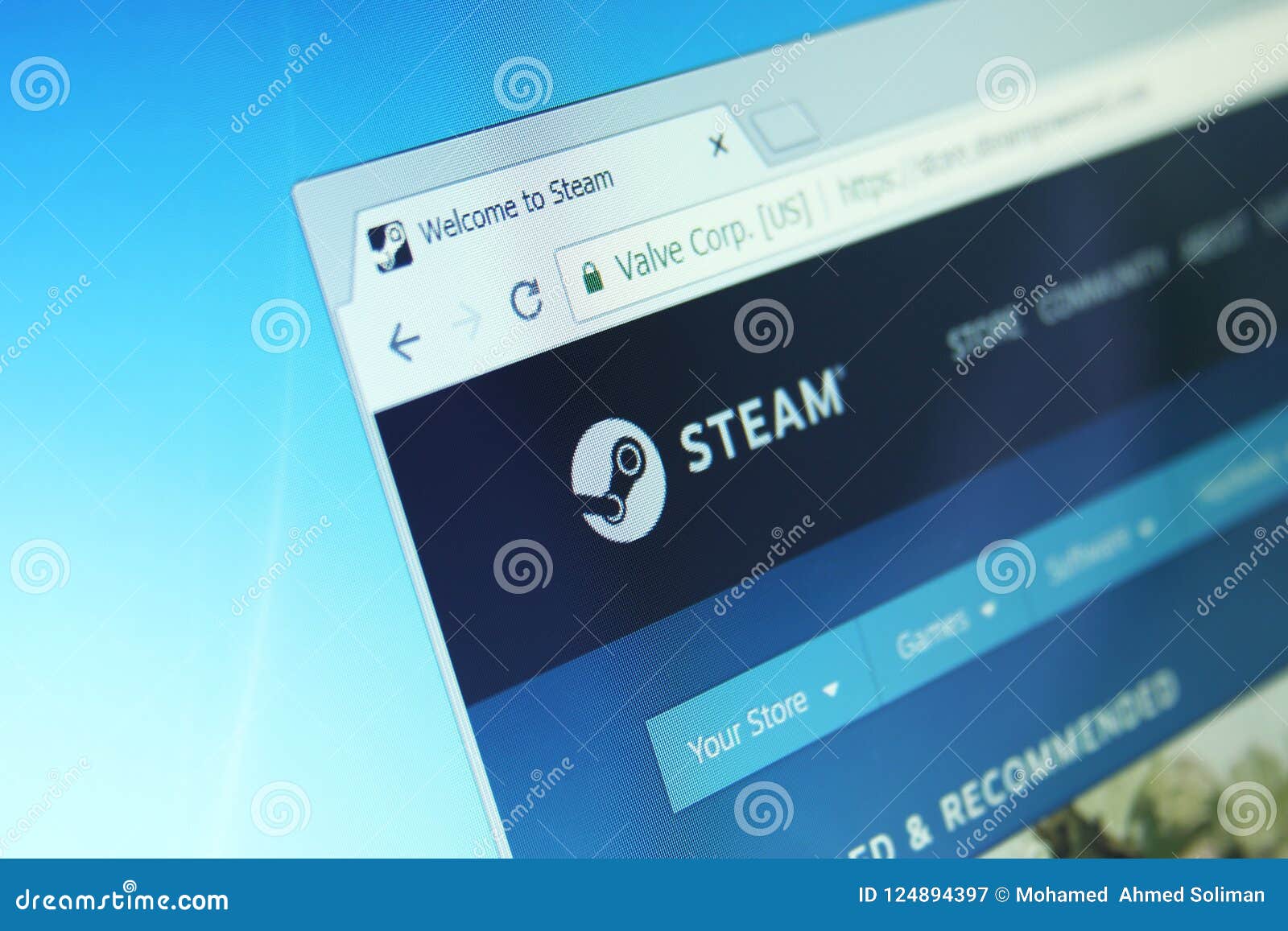 Steam games editorial photography. Image of play, store - 124894397