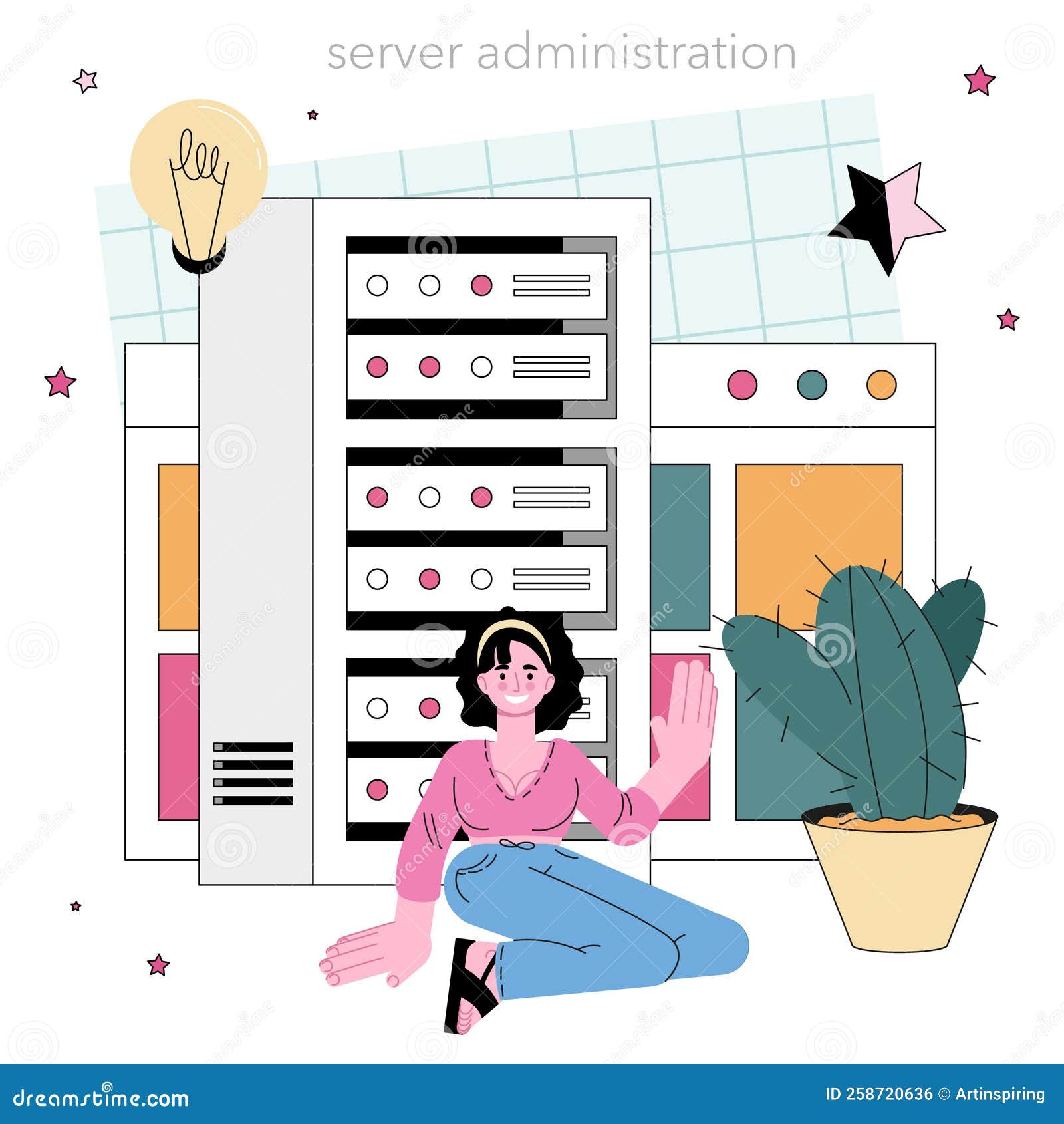 Website Technical Support Concept. Idea of Web Page Hosting Stock ...