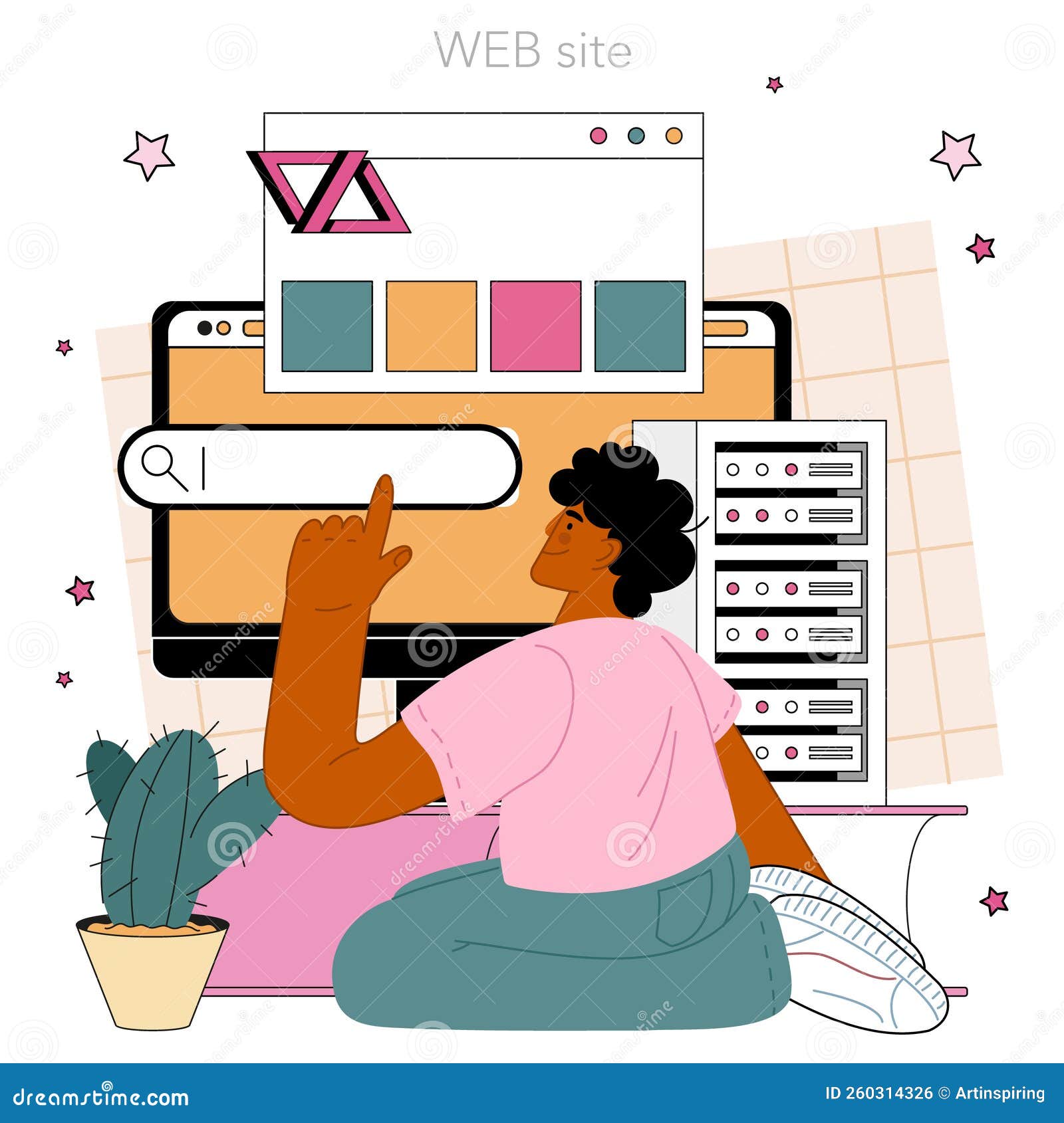 Website Technical Support Online Service or Platform. Web Page Stock Vector - Illustration of ...