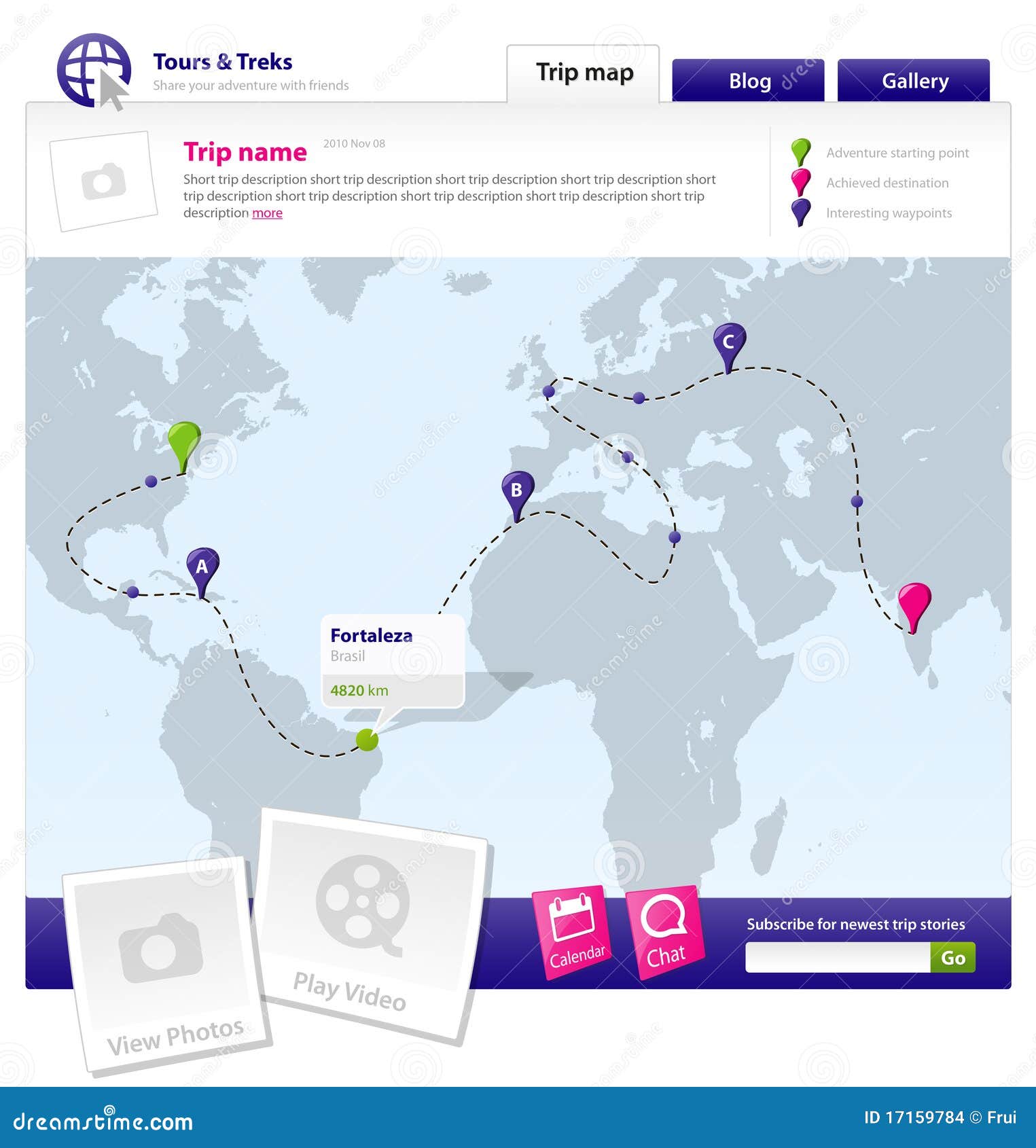 Website Template With World Map Background Design Vector Illustration ...