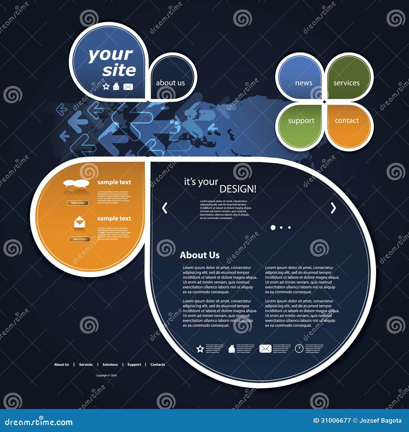 Website Template stock vector. Illustration of circle - 31006677