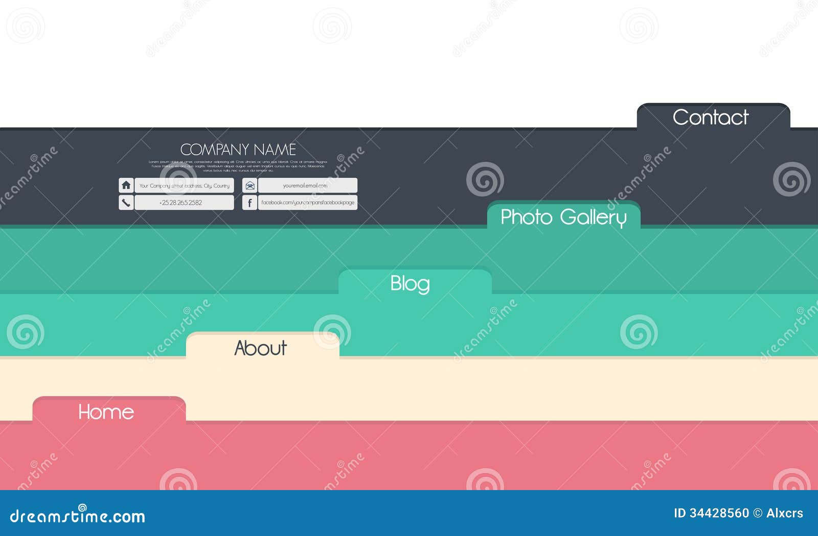 Website Template Design Labels Stock Illustrations – 4,881 Website ...