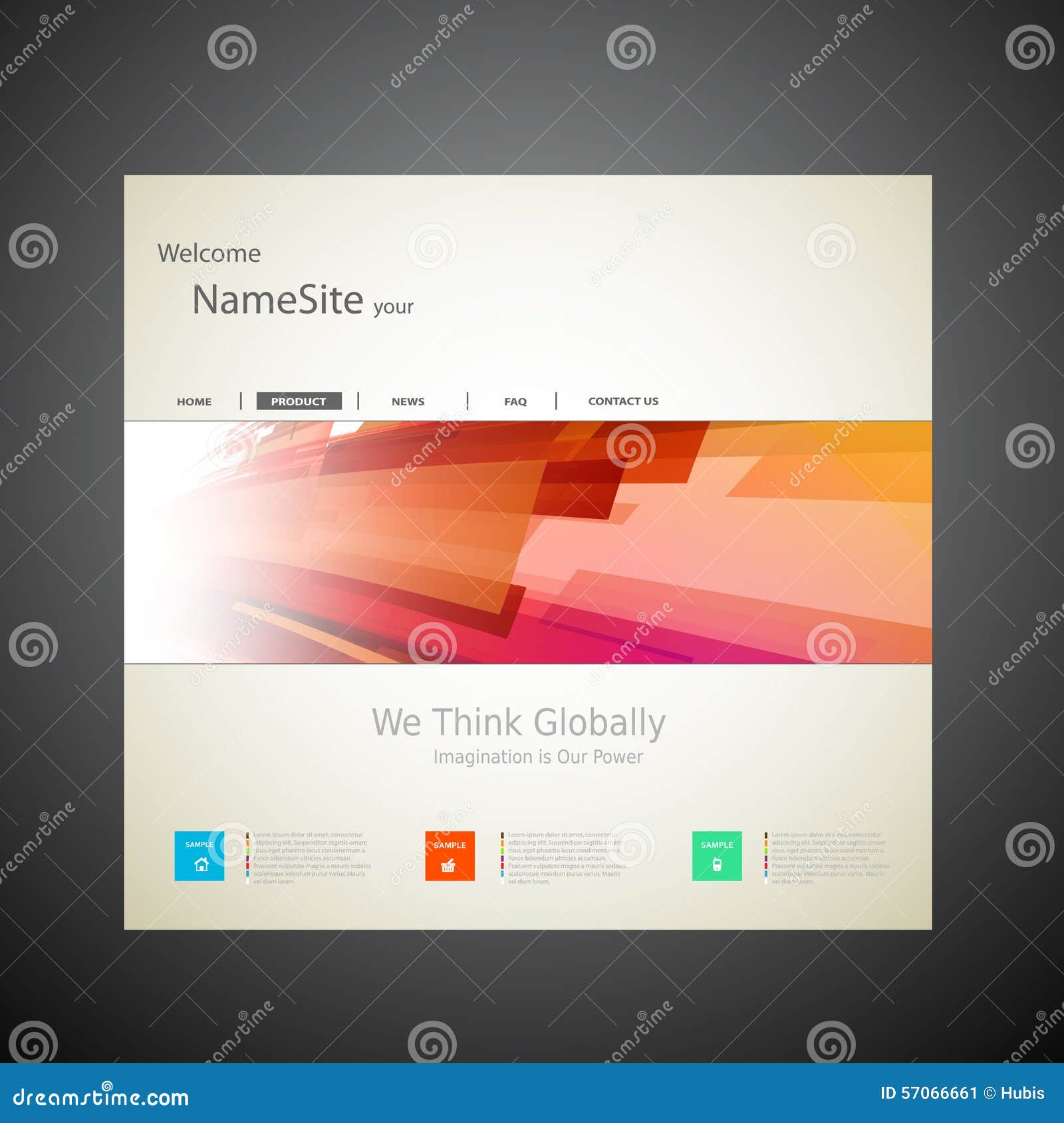 Website Template Design stock vector. Illustration of line - 57066661