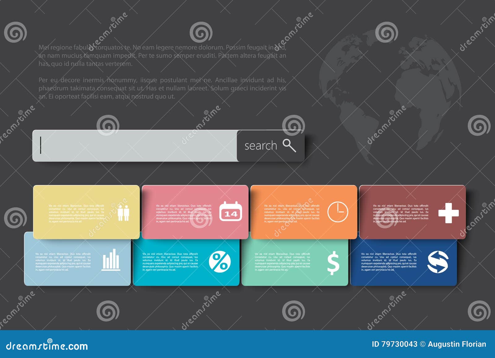 Website template design stock vector. Illustration of graph - 79730043