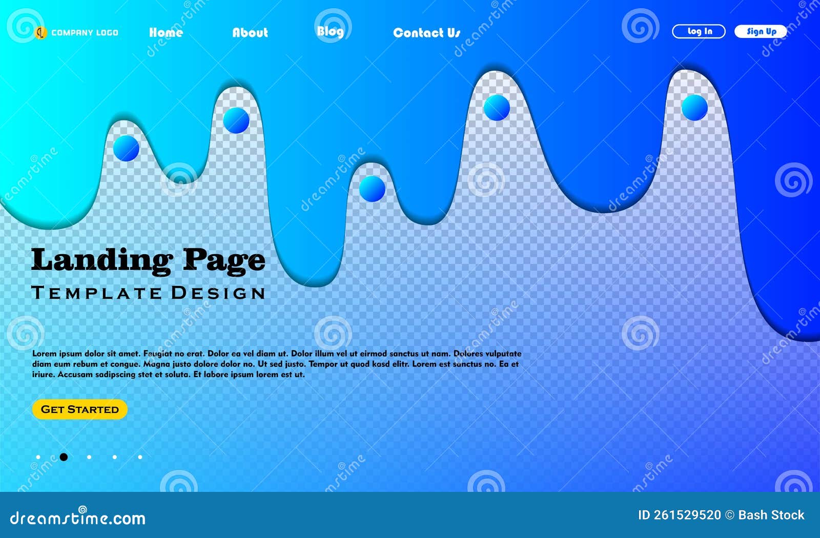 Website Template Design. Vector Illustration Concept of Web Page Design ...