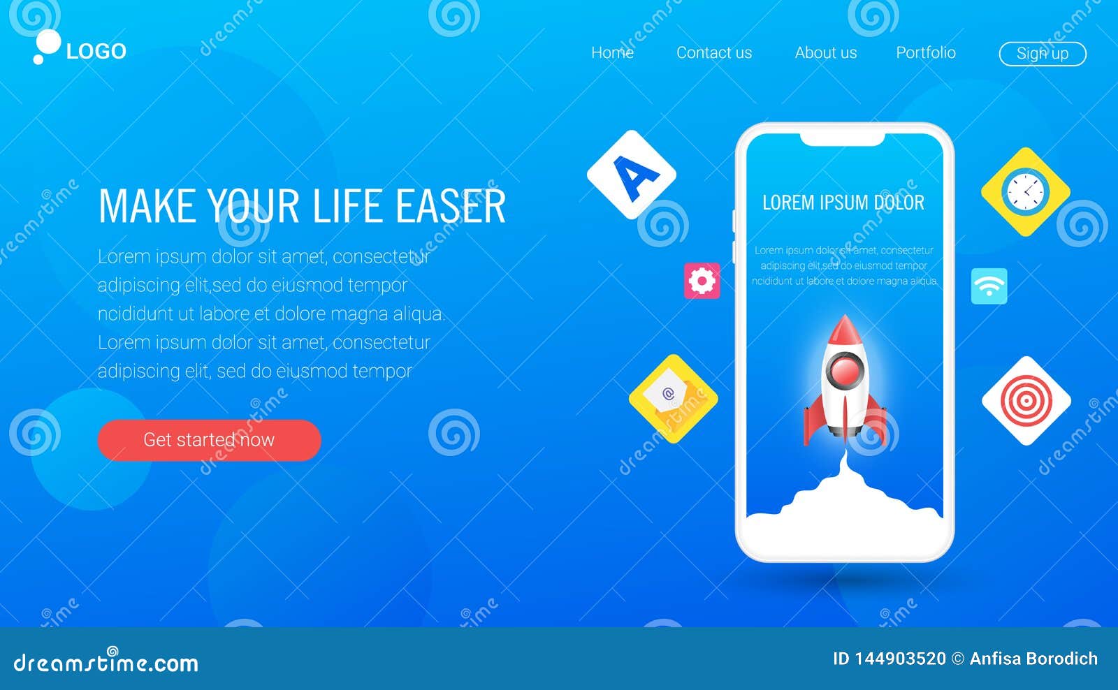 Website Template Designs. EPS 10 Stock Vector - Illustration of flat ...