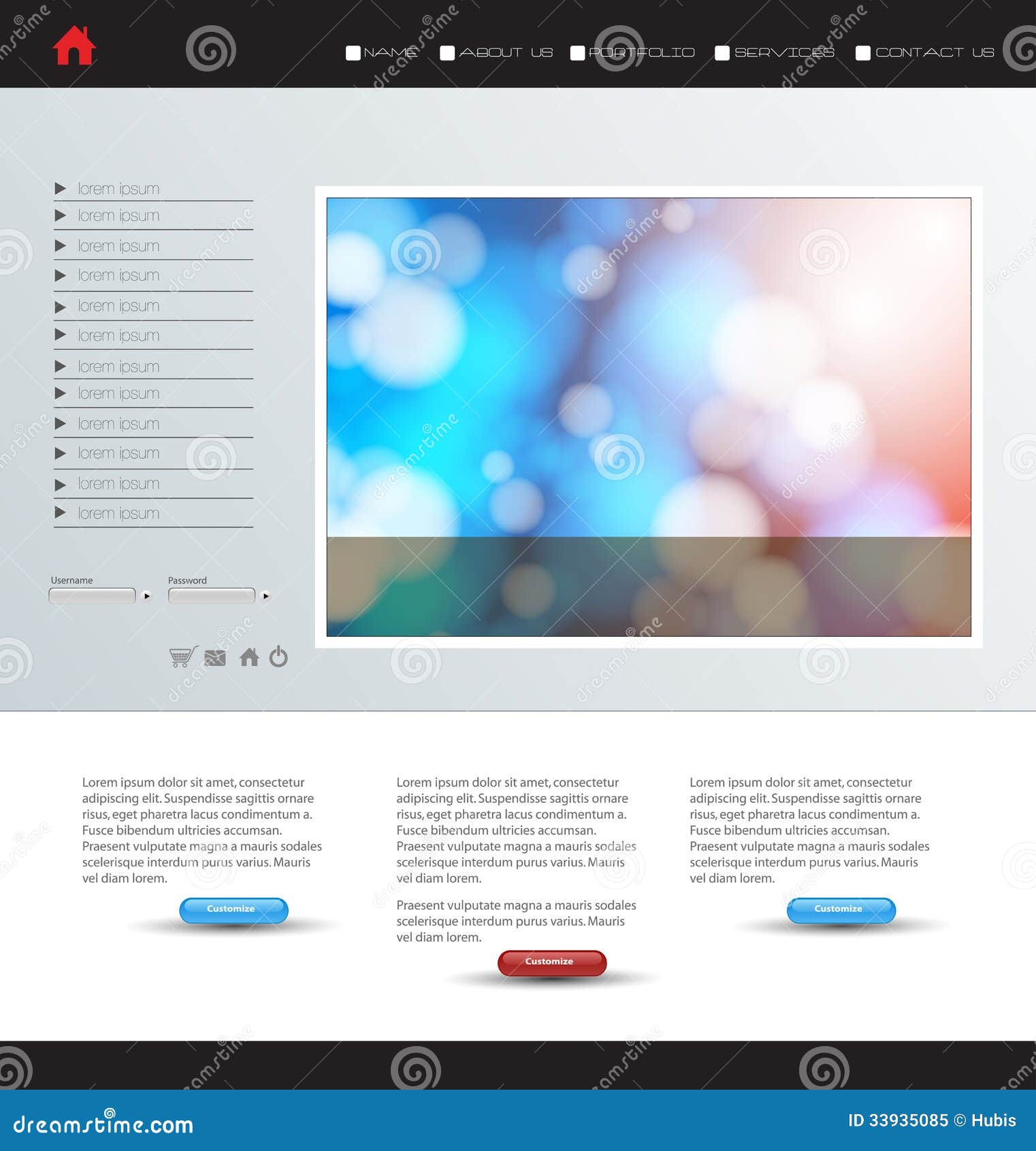 Website Template, Easy Editable Royalty Free Stock Photo - Image: 33935085