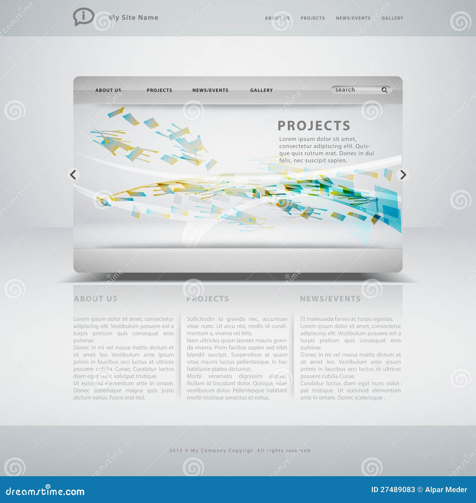 Website template editable stock vector. Illustration of template - 27489083