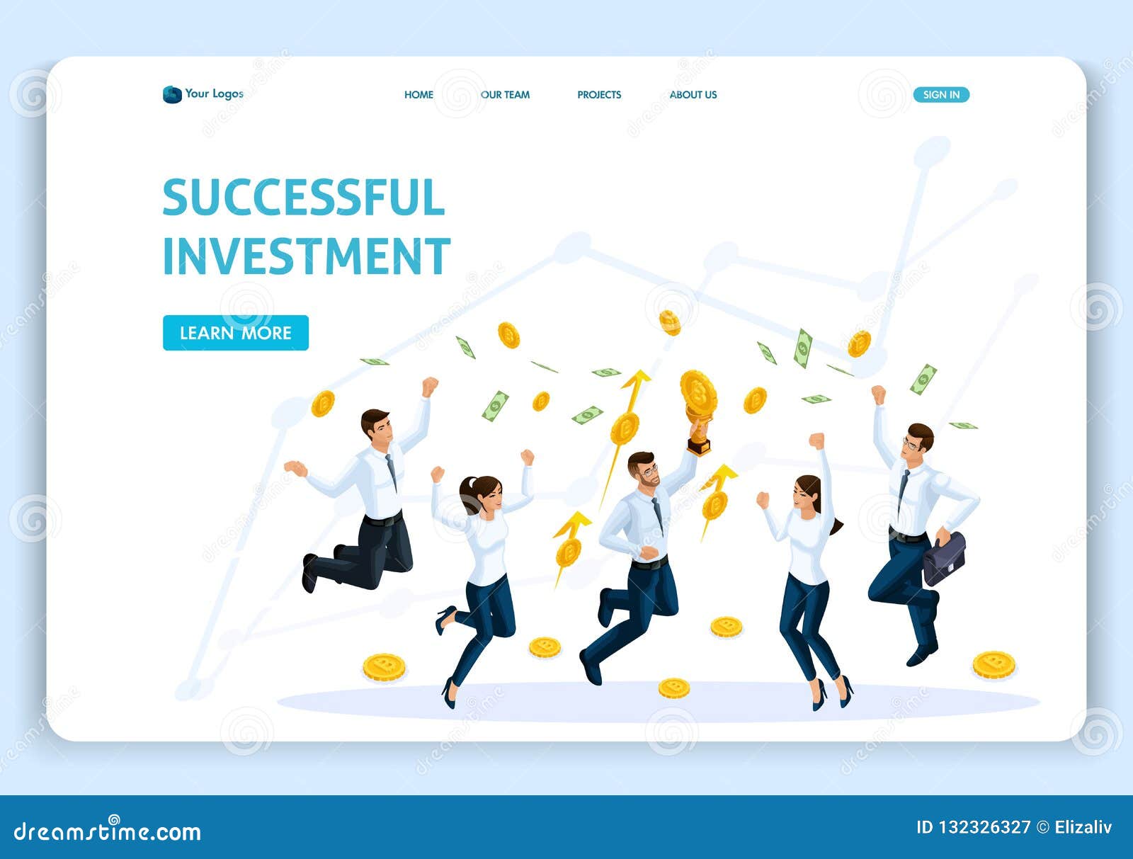 Website Template Landing Page Isometric Concept Business Analysis ... Website Template Landing Page Isometric Concept Business Analysis ...