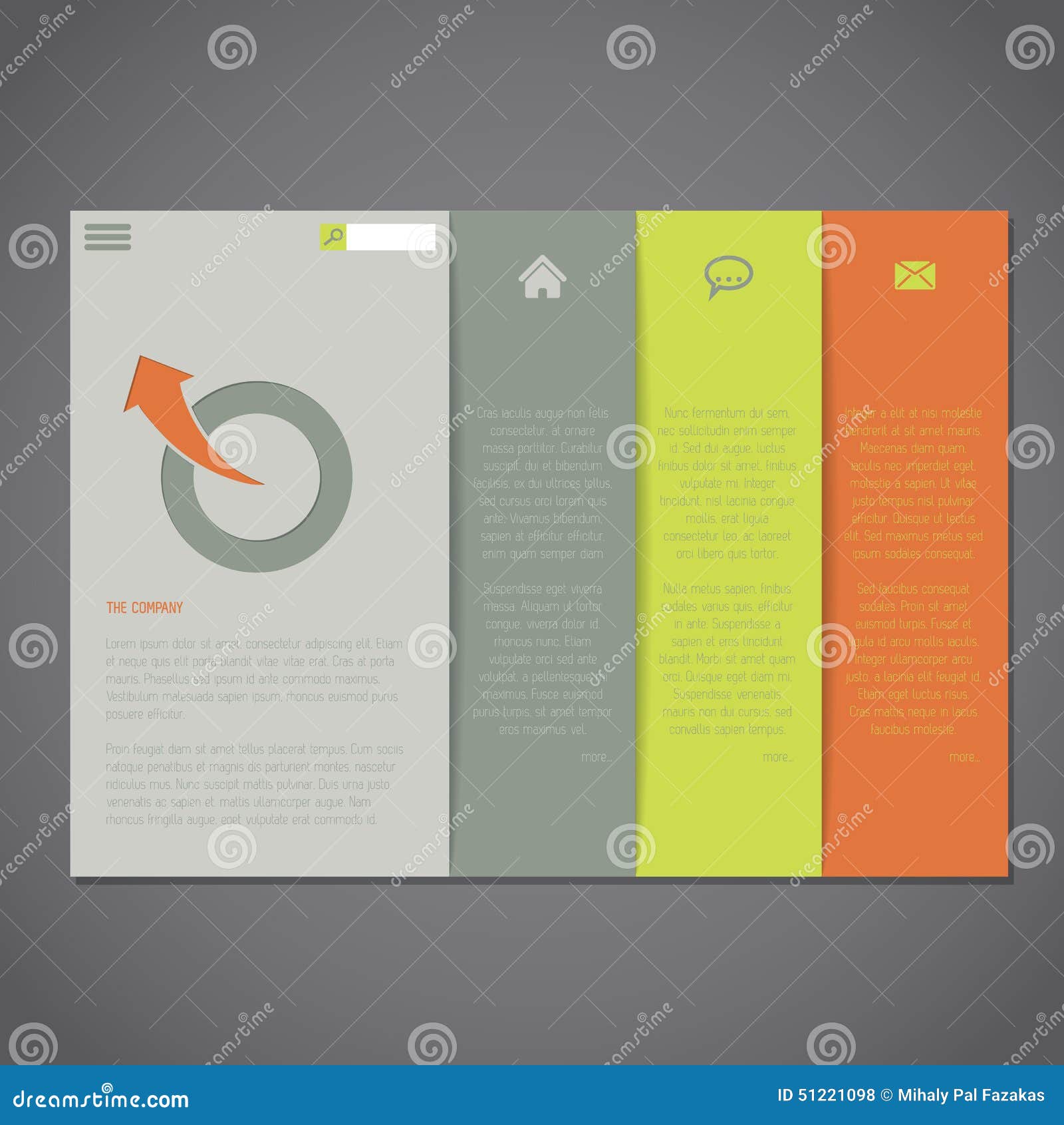 Simplistic Website Template With Tags And Symbols Cartoon Vector ...