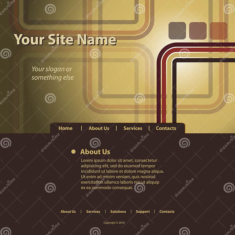 Website Template Vector stock vector. Illustration of page - 20549414