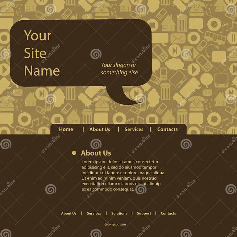 Website Template Vector stock vector. Illustration of banner - 20720637