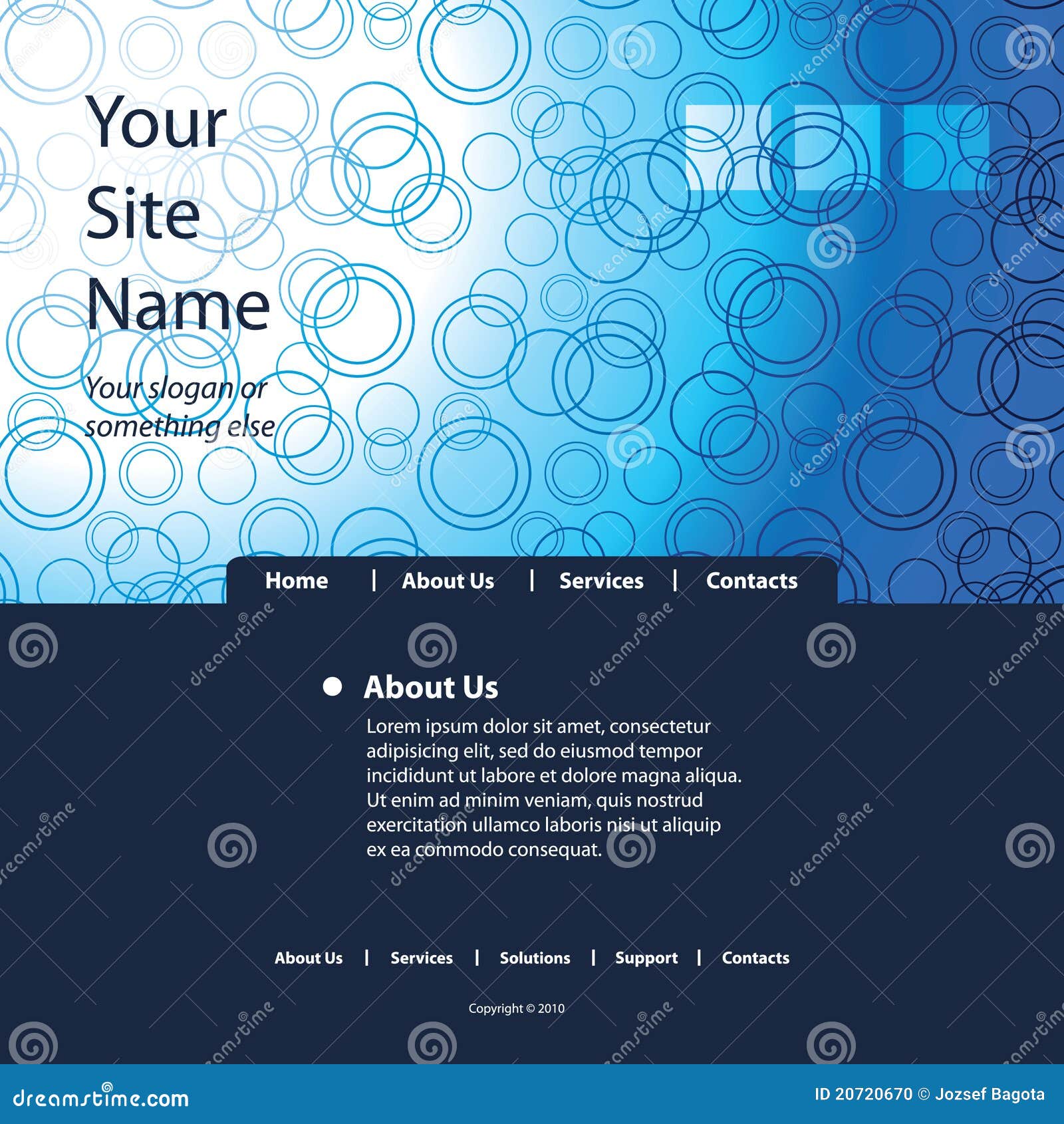 Website Template Vector stock vector. Illustration of modern - 20720670